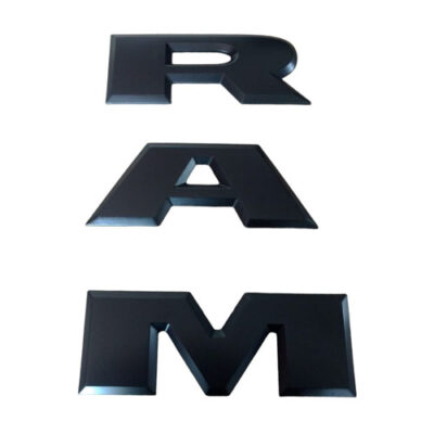 EMBLEMA LETRAS RAM ADHERIBLES NEGRAS – Restaurando Clásicos